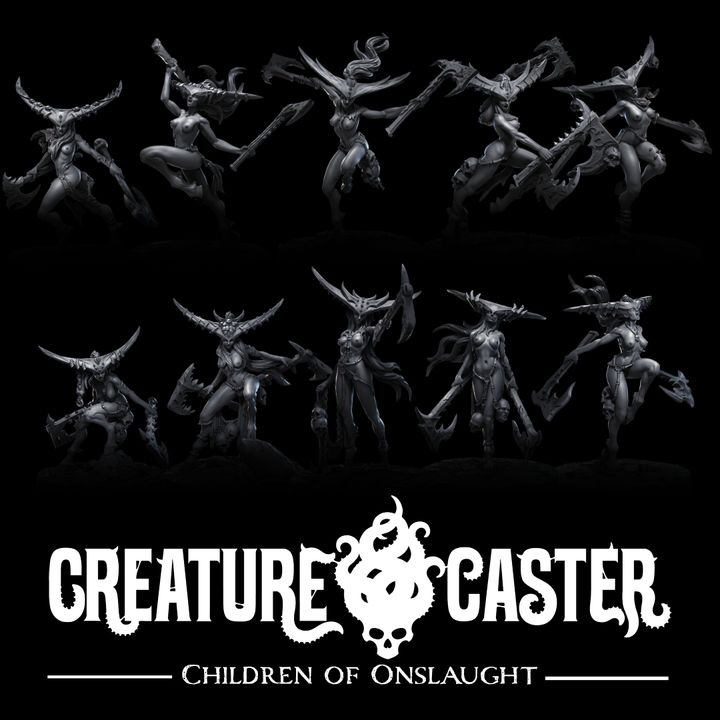 3D Printable Children of Onslaught (Set 1) by Creature Caster